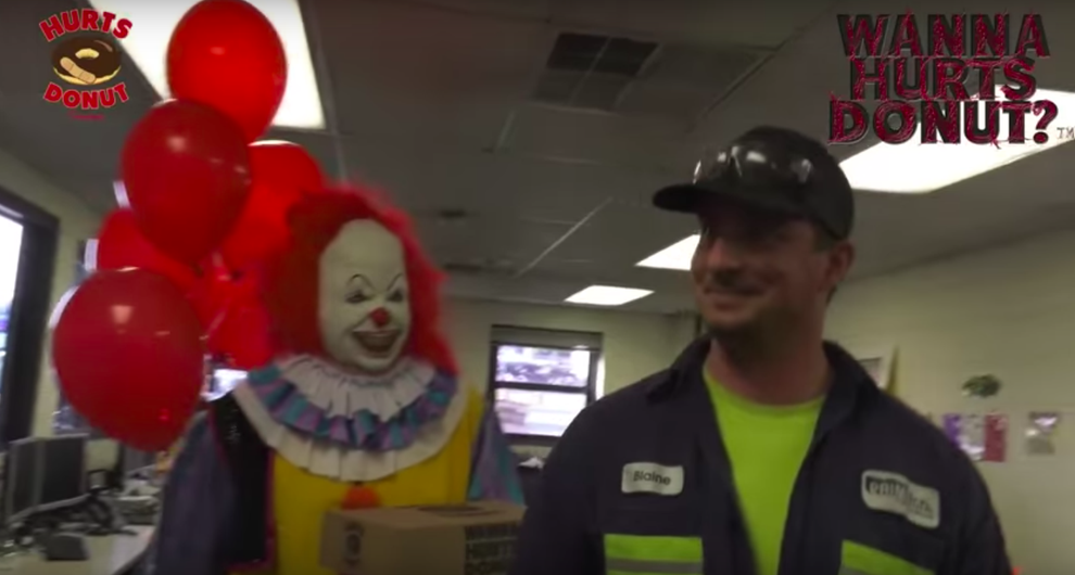 Attention: There Will Be Scary Clowns Delivering Donuts In Texas