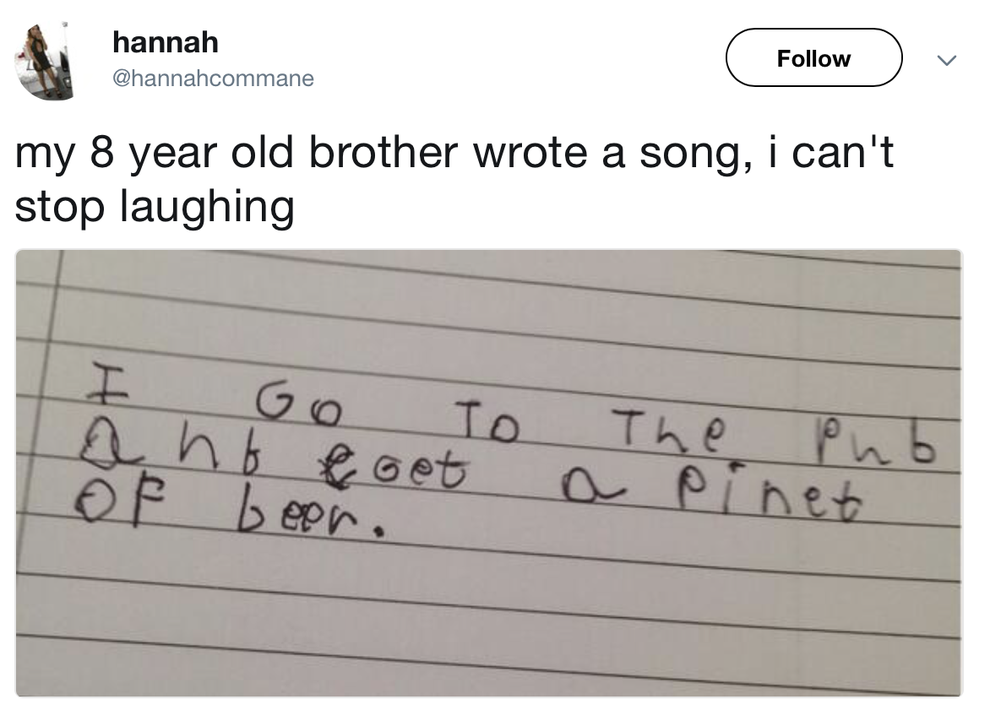 13 Song Lyrics Written By Kids That Are Half Adorable, Half Hilarious