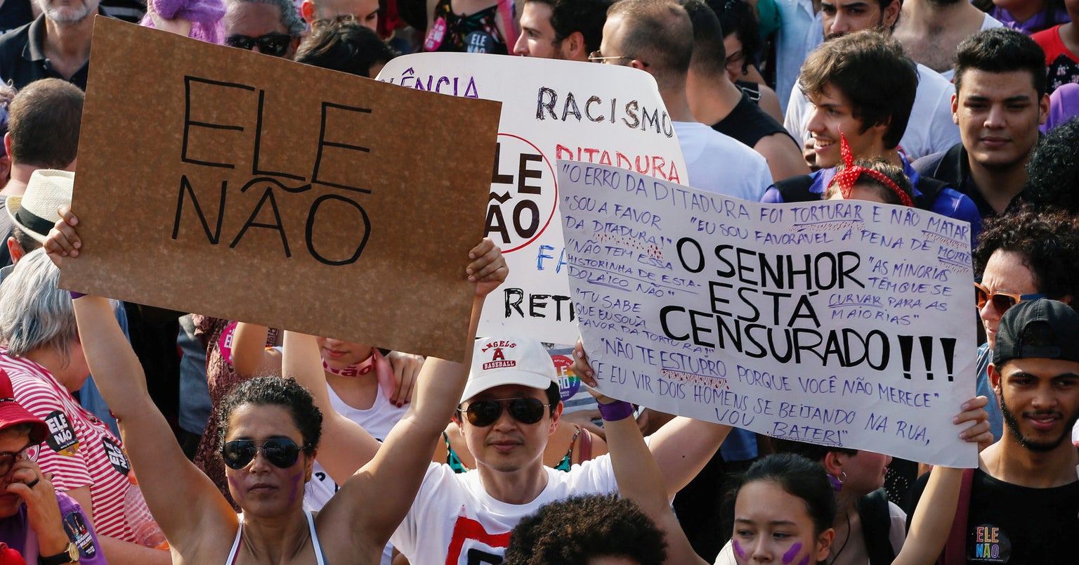 Women Took To The Streets In Thousands To Protest Brazil’s Version Of Trump