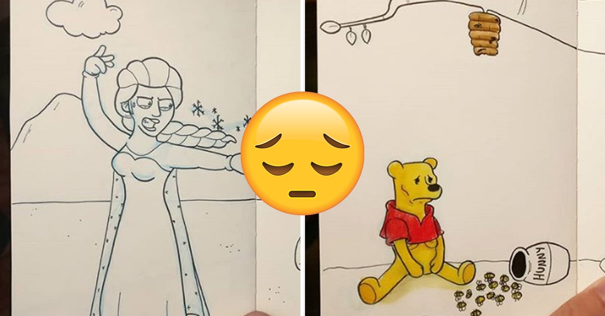 This Artist’s Drawings Of Disney Characters Dealing With Pollution Will ...