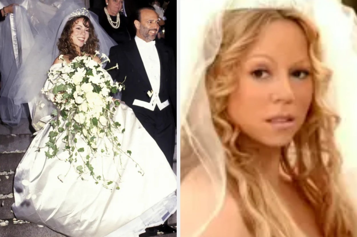 mariah carey first wedding dress