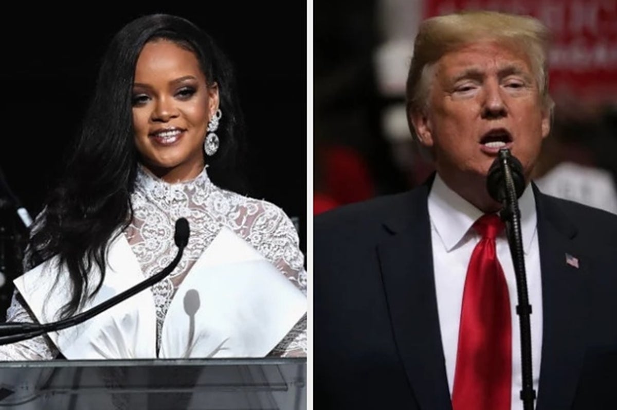 Rihanna Isn't Here For President Trump Playing Her Music At His "Tragic ...