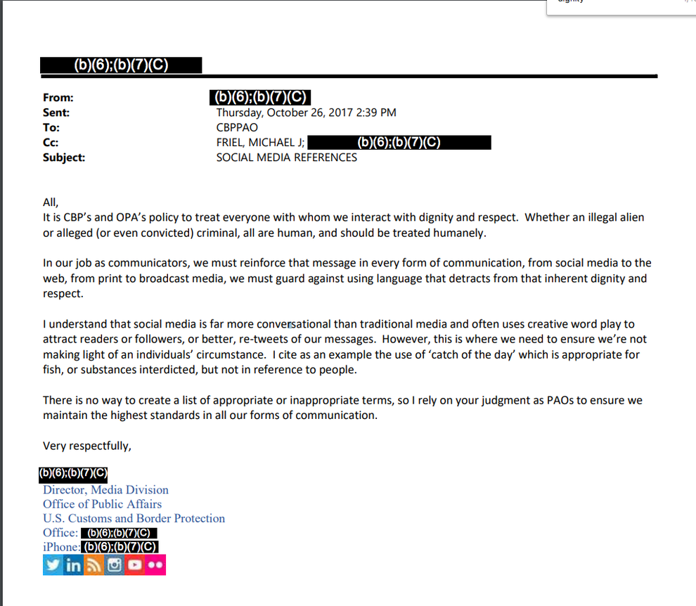 Border Patrol’s #CatchOfTheDay Hashtag Prompted A Complaint