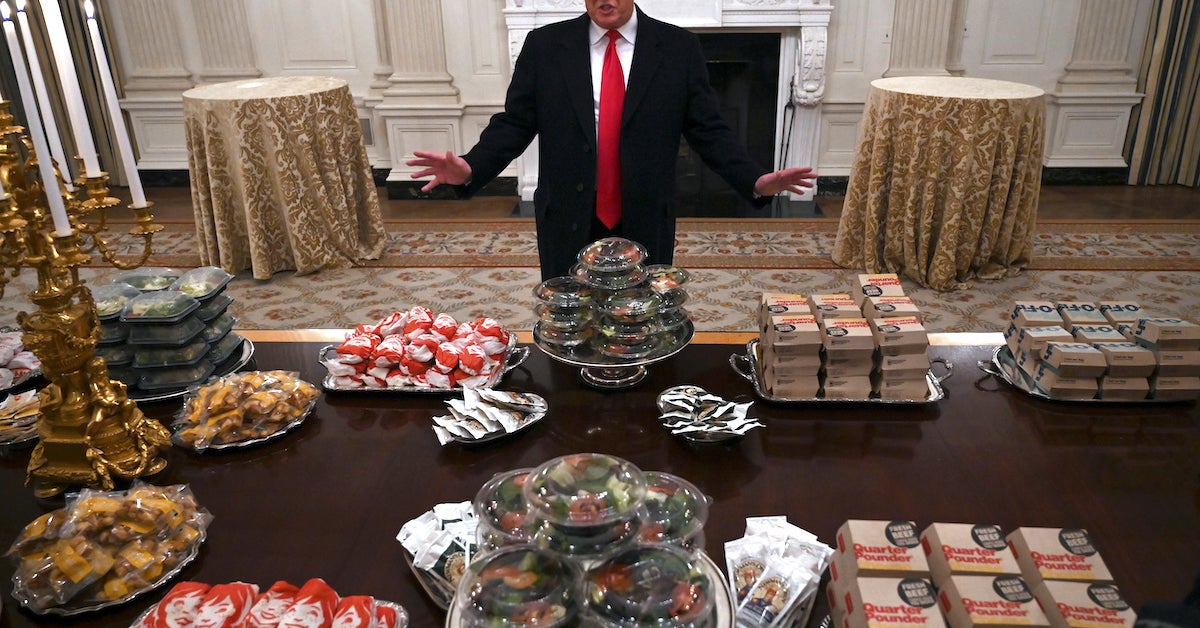 Trump Served A Fast-Food Feast On Silver Platters At The White House To ...