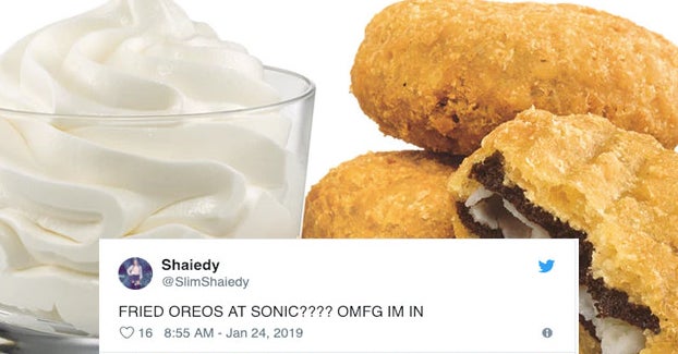 People Are Over The Moon About Sonic's New Fried Oreo A La Mode Dessert