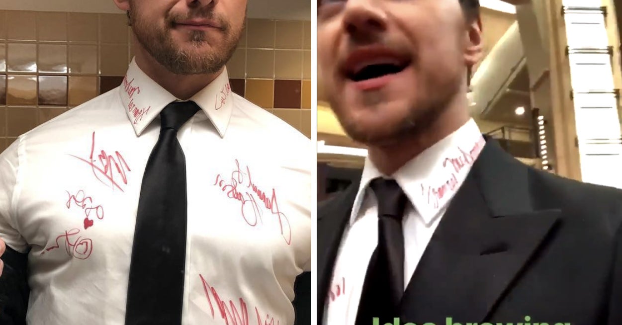 James McAvoy Found A Sharpie At The Oscars And Had A Brilliant Idea