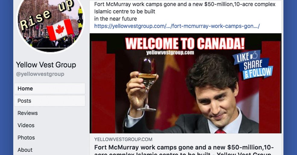 How A Canadian Yellow Vest Site Used Fake Accounts And Marketing Savvy ...