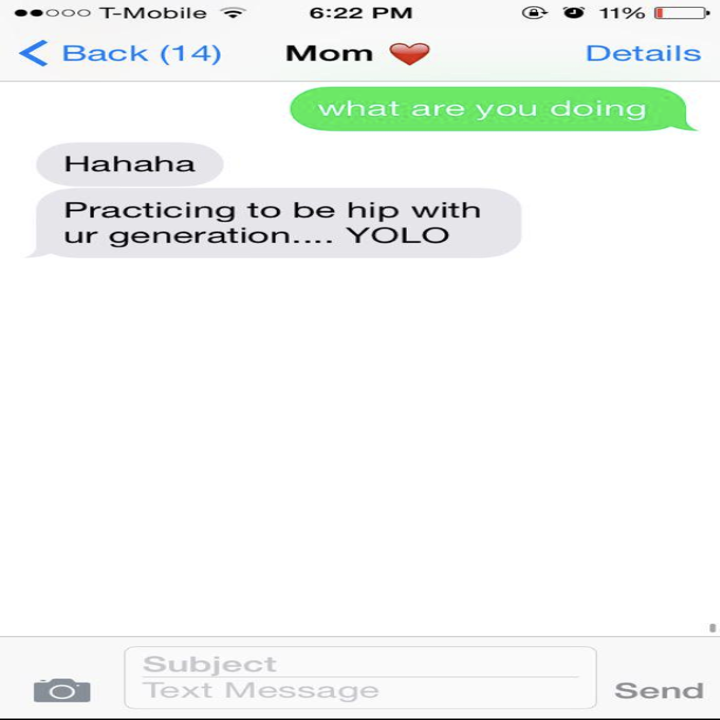 Add Yours: Embarrassing Mom Texts