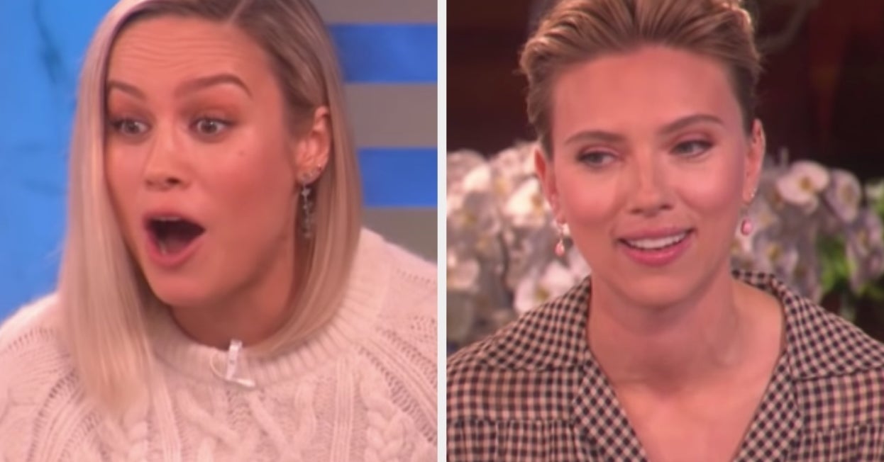 Ellen Surprised Brie Larson And Scarlett Johansson With Fan Tattoos Of
