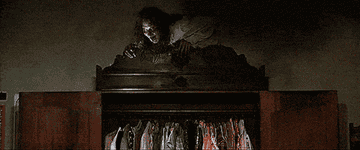 conjuring witch on wardrobe