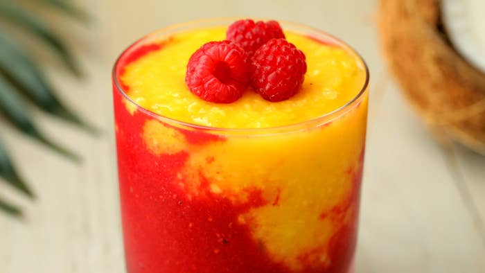 Frozen Raspberry Mango Sunrise