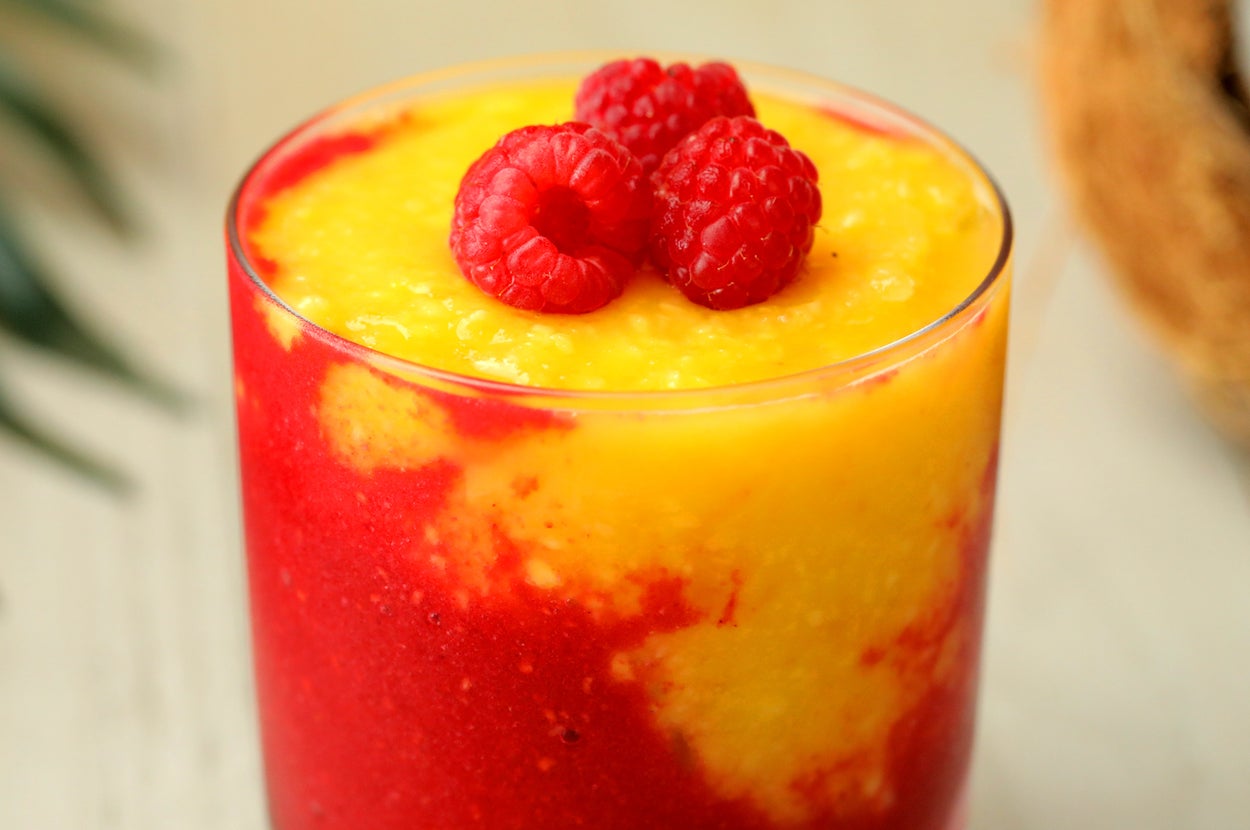 Frozen Raspberry Mango Sunrise