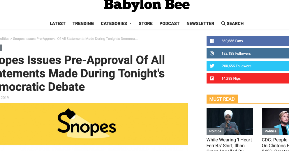 A Christian Satire Site Says Snopes Is Helping Facebook De-Platform ...
