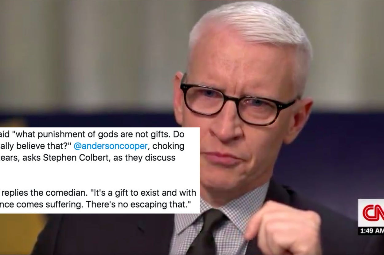 Stephen Colbert Spoke About Loss And Even Anderson Cooper Couldn't Keep ...