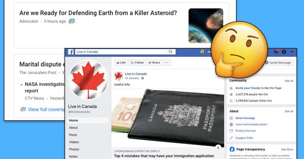These “Canadian” Websites and Facebook Pages Are Actually Run From Overseas