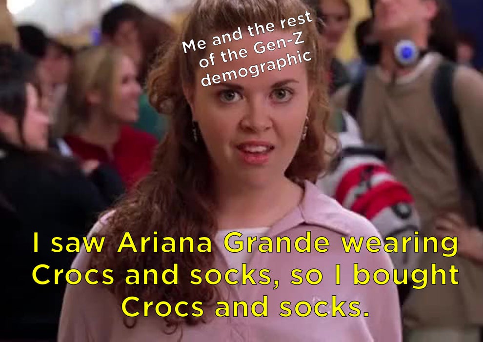 Ariana Grande Just Posted An Instagram Of Her Wearing Crocs With Socks