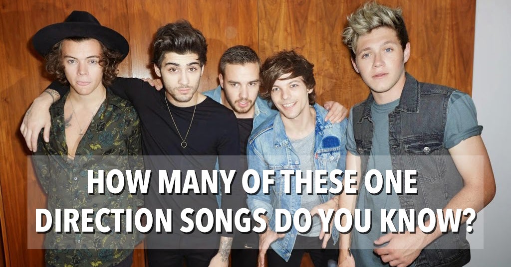 Prove You're A One Direction Fan By Telling Us How Many Of These 90 ...