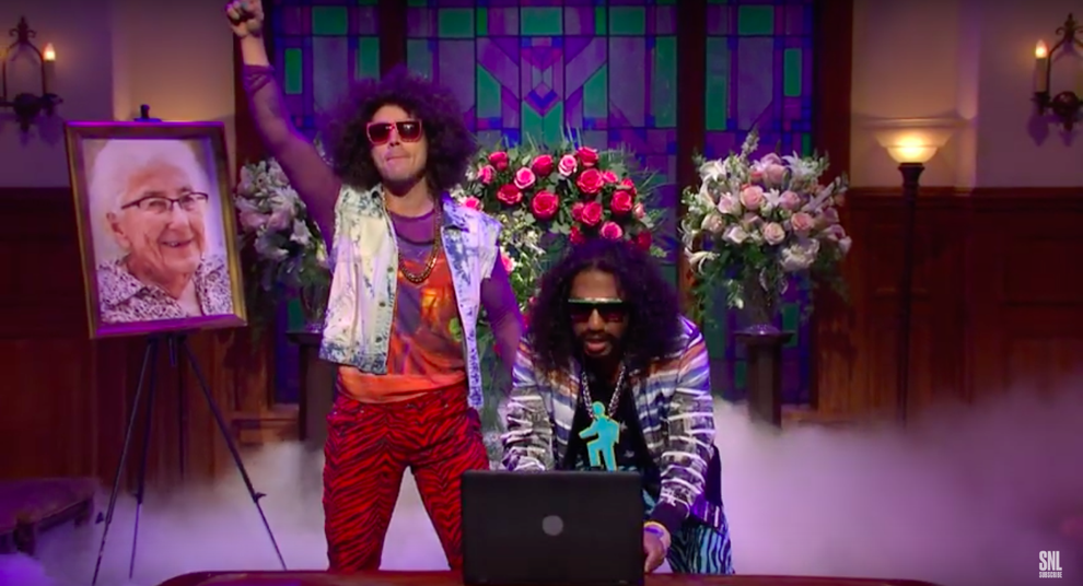 Harry Styles Ripped Off His Pants During "Funeral DJ" Skit On Saturday ...