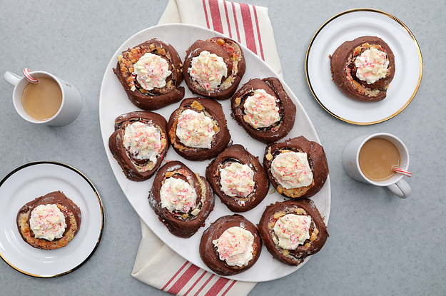 Peppermint Bark Sweet Rolls