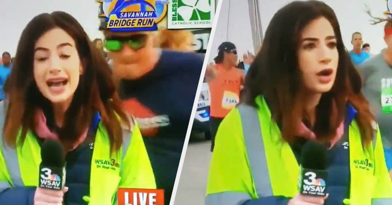 Savannah Runner Smacks Reporter Alex Bozarjian's Butt On TV