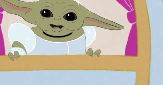 Baby Yoda As Disney Princesses