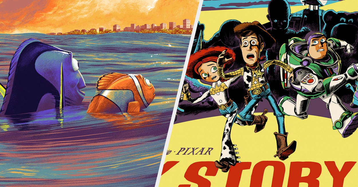 15 Beautifully Reimagined Pixar Movie Posters