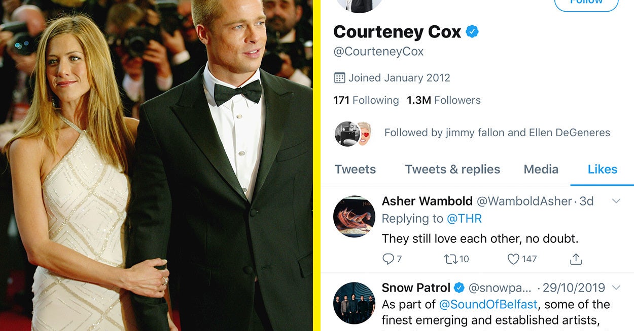 courteney cox and brad pitt