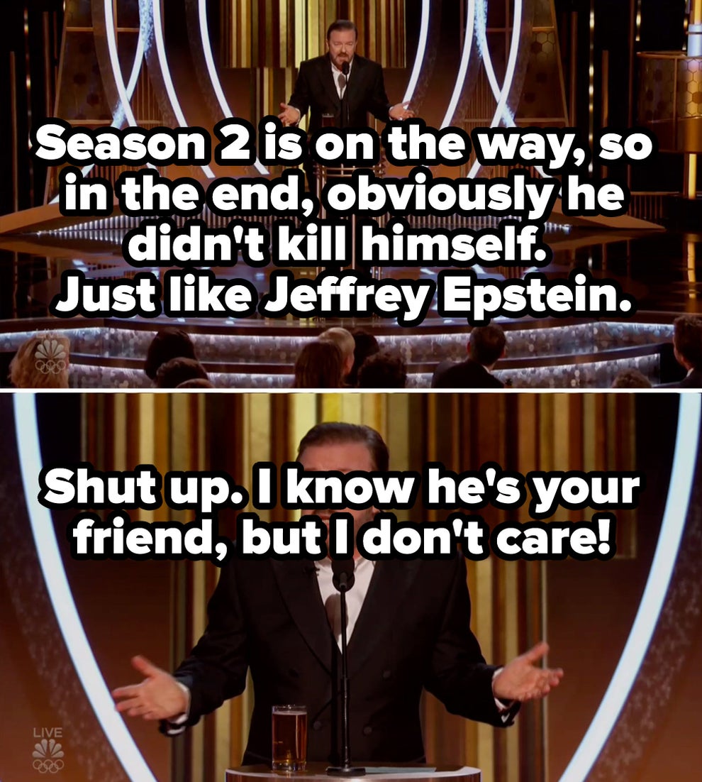 All Of Ricky Gervais' Best Jokes Of The 2020 Golden Globes