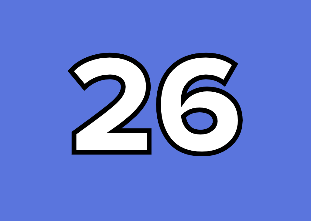 Free Printable Number Bubble Letters: Bubble Number 26, 59% OFF