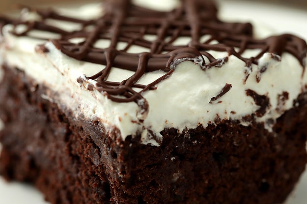 Boozy Chocolate Poke Cake