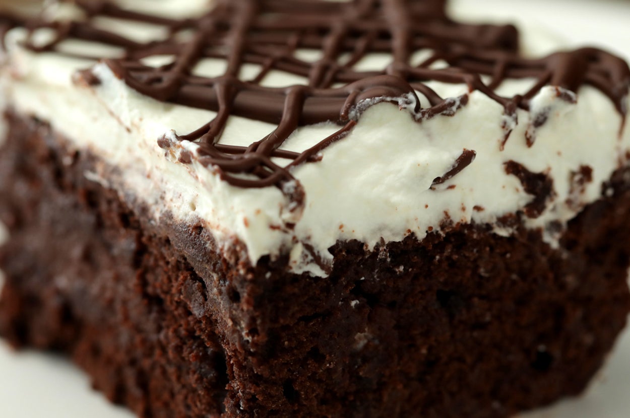 Boozy Chocolate Poke Cake