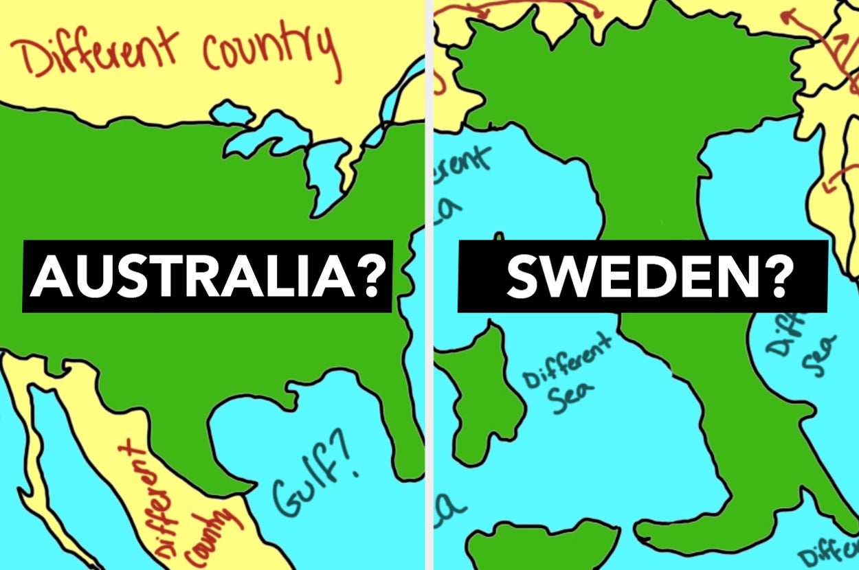 Can You Identify The Country By The Poorly Drawn Map?