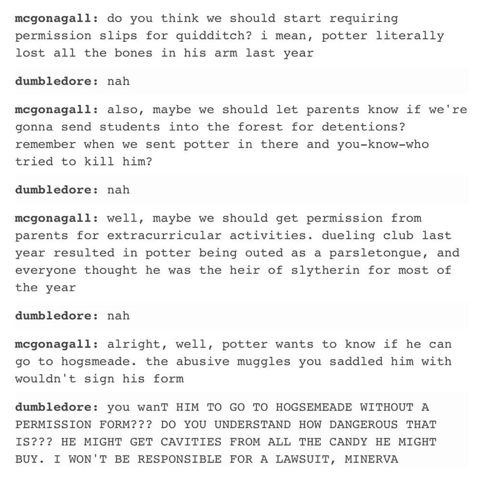 "Harry Potter" Dumbledore Tumblr Posts