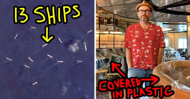 21 Pictures Of Cruise Ships And Crew Members That Are Still Stuck At Sea