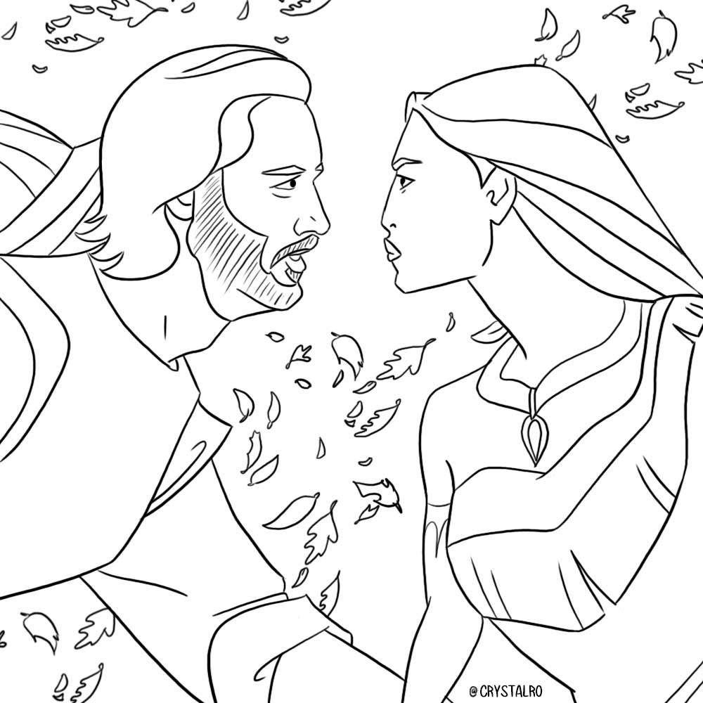 Keanu Reeves As Disney Princes Coloring Book