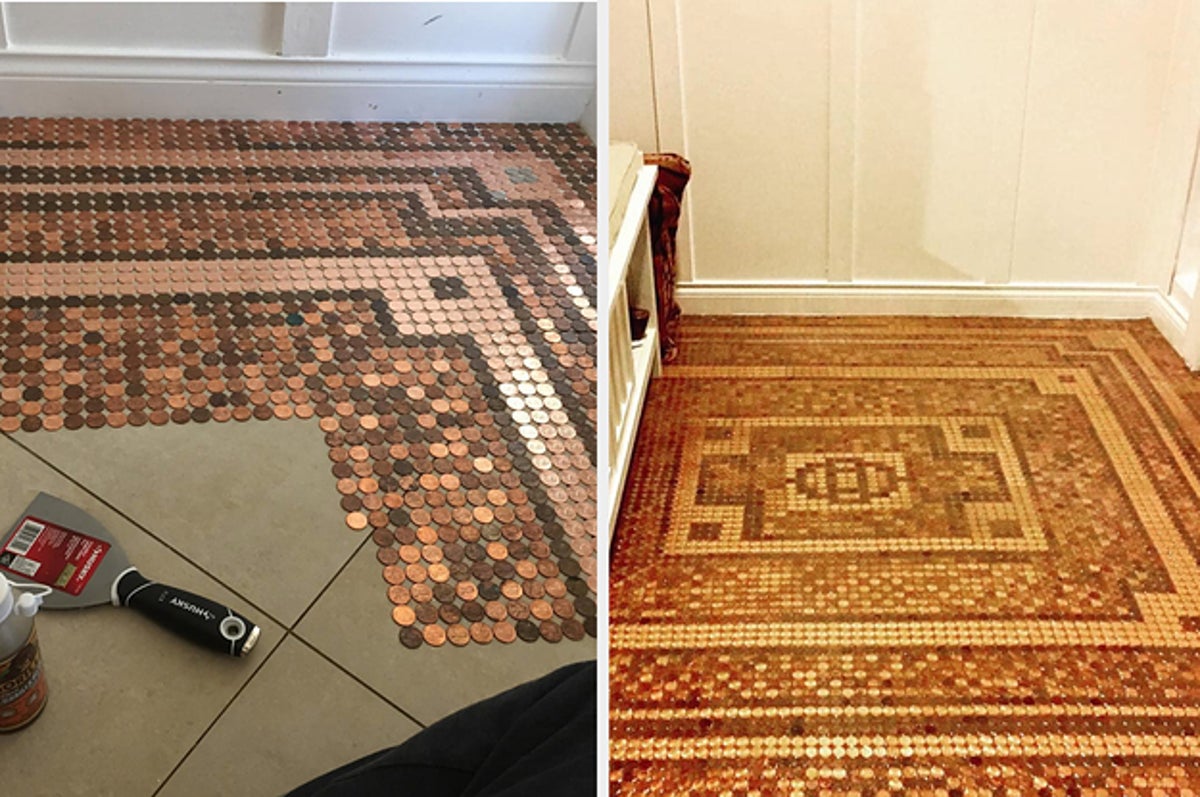 Pennies Epoxy Floor | Viewfloor.co