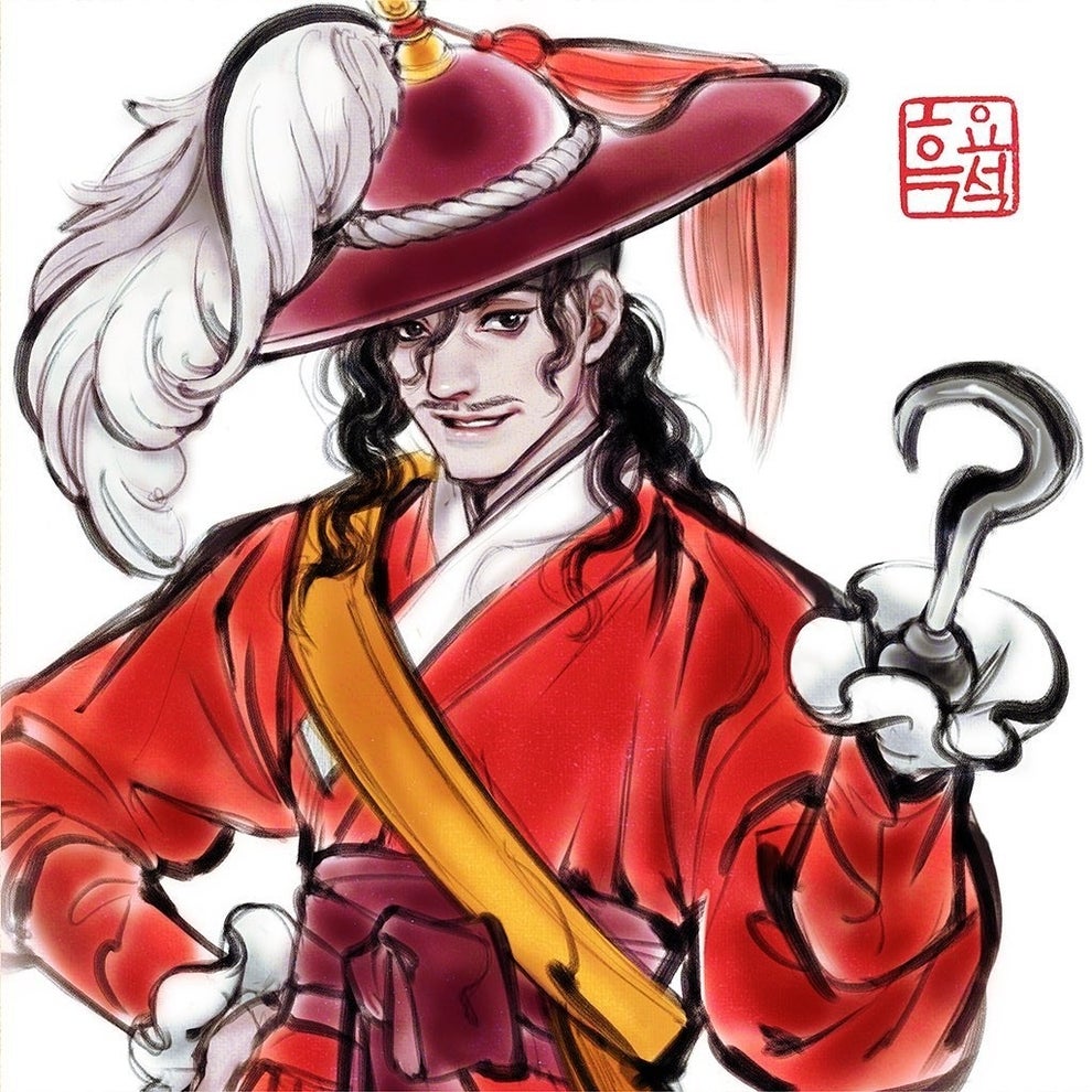 Wooh Nayoung Draws Disney Characters In Traditional Korean Hanbok