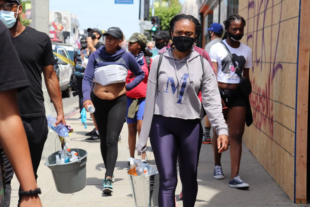 Photos: People Clean Neighborhoods Following Protests Against Police ...