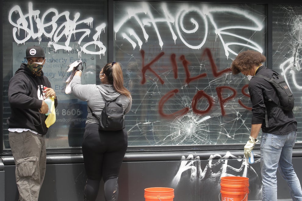 Photos: People Clean Neighborhoods Following Protests Against Police ...