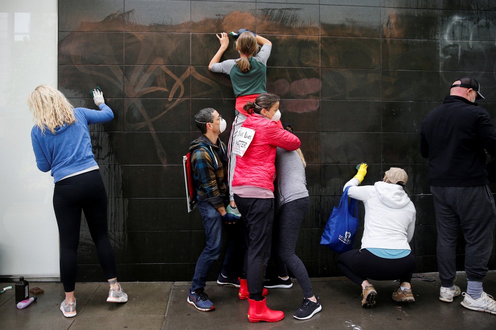 Photos: People Clean Neighborhoods Following Protests Against Police ...
