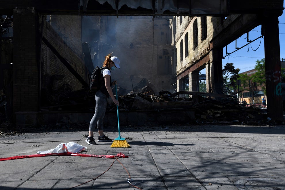 Photos: People Clean Neighborhoods Following Protests Against Police ...