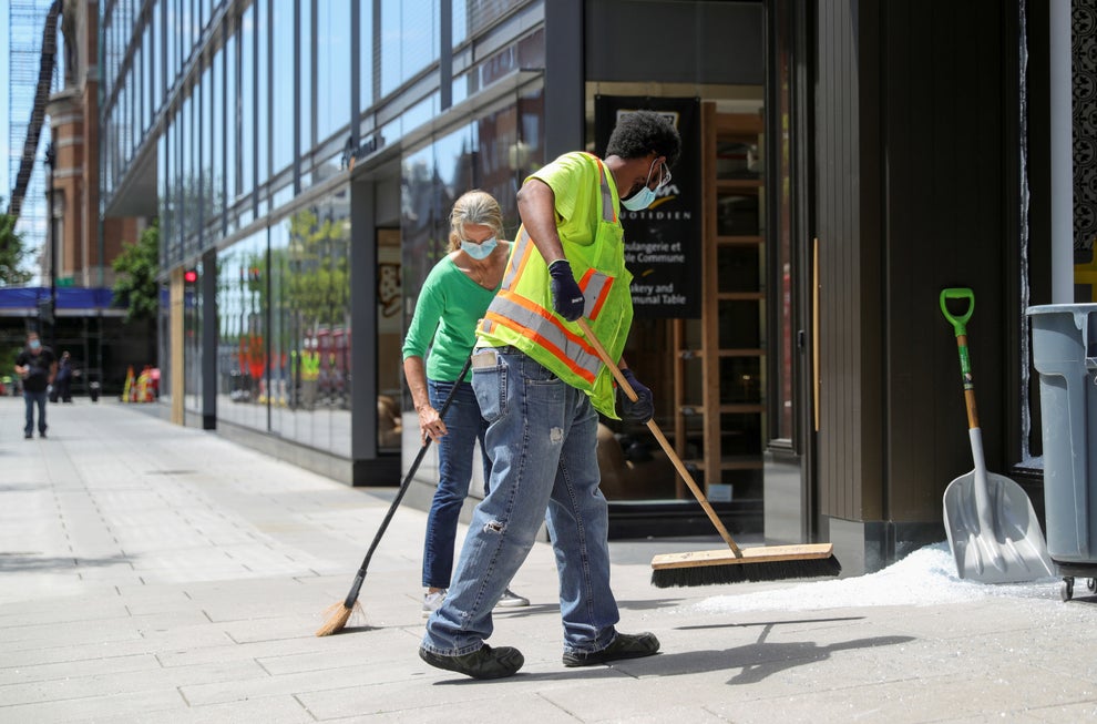 Photos: People Clean Neighborhoods Following Protests Against Police ...