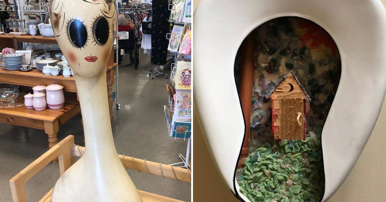 19 Thrift Store Art Pieces That Are 100% Cursed, No Question