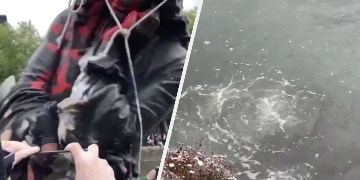 statue torn down bristol