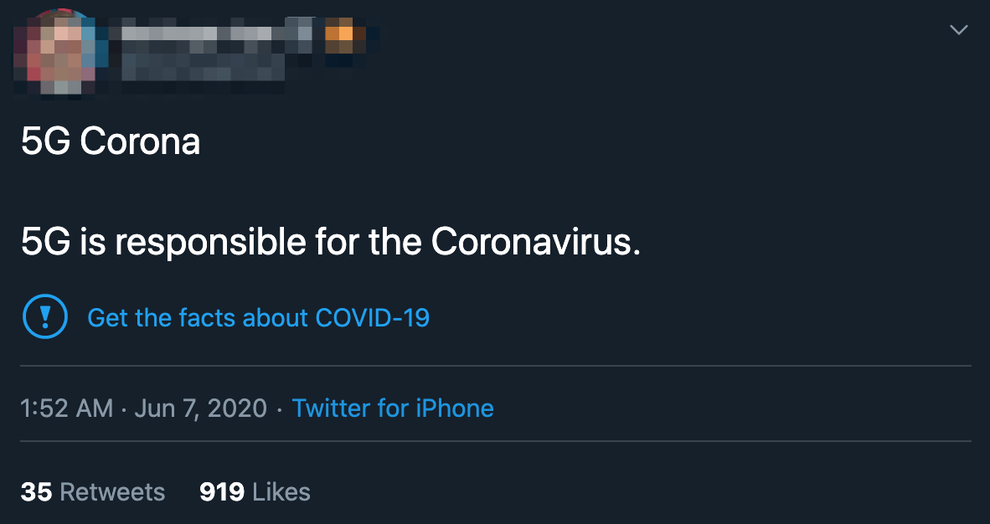 Twitter Is Now Fact-Checking 5G Coronavirus Conspiracy Tweets