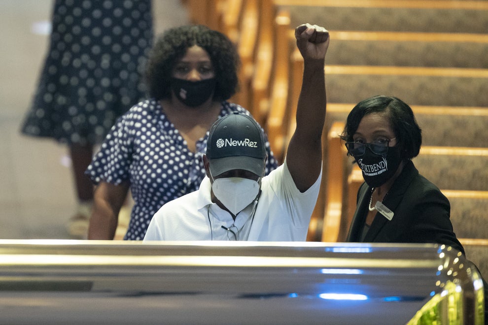 Pictures Show Emotional Moments From George Floyd's Memorial In Houston