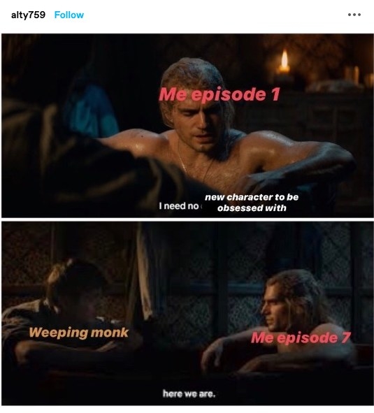 24 Memes About How Hot The Weeping Monk In "Cursed" Is