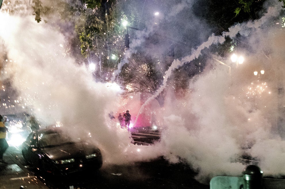 Dramatic Photos Show Portland Protests Escalating