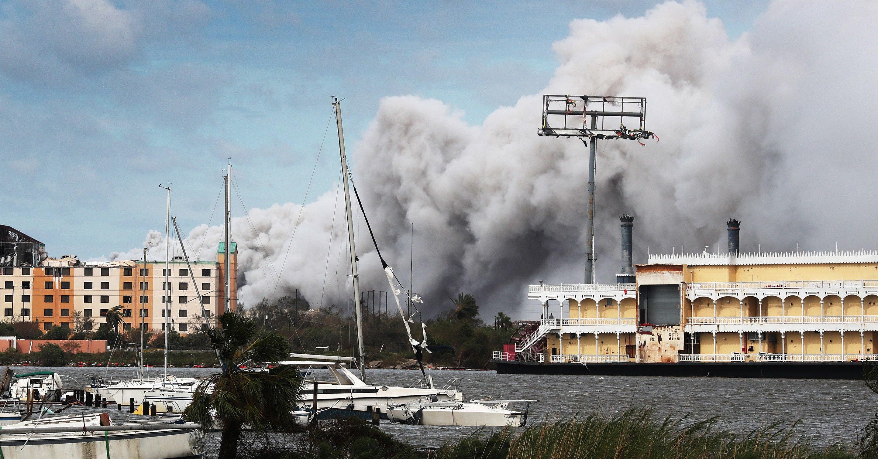 Chemical Fire Burns In Louisiana In The Wake Of Hurricane Laura