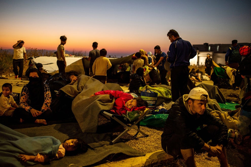 Photos Show Greece Refugee Camp Fire Aftermath